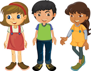 Three boy singing together Royalty Free Vector Image