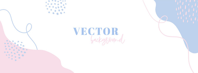 Blue gradient abstract long banner template Vector Image