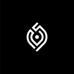 Unique and modern ns logo design Royalty Free Vector Image