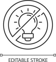 No bright light icon Royalty Free Vector Image