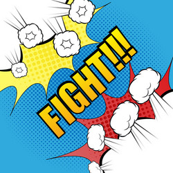 Comic fight template Royalty Free Vector Image