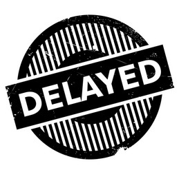 Delayed rubber stamp Royalty Free Vector Image