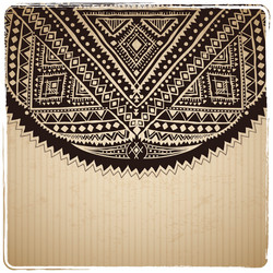 Tribal ethnic corner pattern for your cute Vector Image