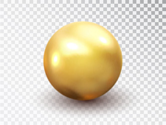 Realistic gold metal sphere golden ball Royalty Free Vector