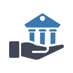 Bank service icon Royalty Free Vector Image - VectorStock