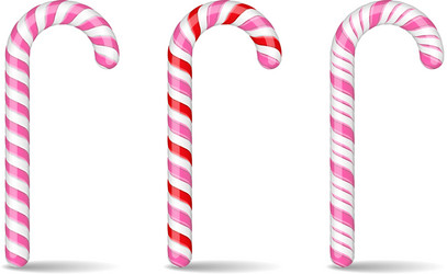 Candy cane square frame on white background Vector Image