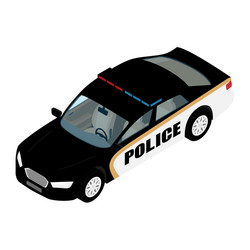 Police car top view Royalty Free Vector Image - VectorStock