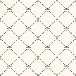 Seamless retro pattern with diamonds Royalty Free Vector