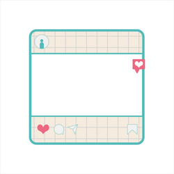 Social media frame design Royalty Free Vector Image