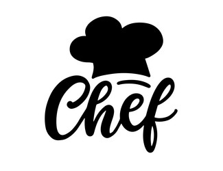 Chef hat line art drawing icon set cooking logo Vector Image
