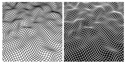 Abstract geometric distorted shape Royalty Free Vector Image