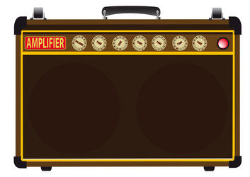 Guitar amplifier icon sound flat Royalty Free Vector Image
