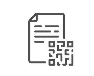 Qr code line icon scan barcode sign Royalty Free Vector