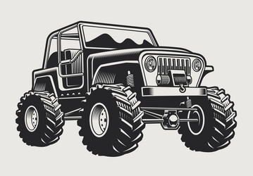 Isolated monochrome of car engine Royalty Free Vector Image