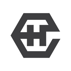 He initial eh letter logo type mark icon Vector Image