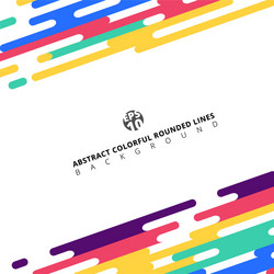 Abstract colorful rounded lines halftone Vector Image