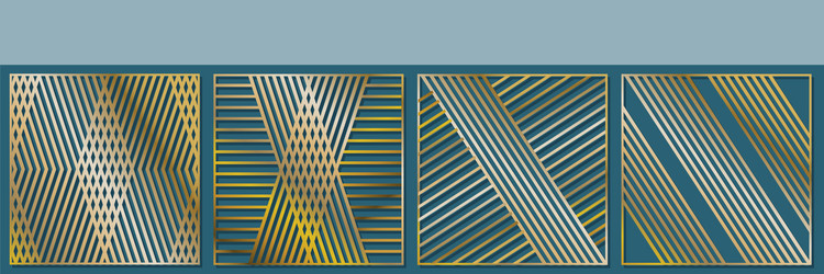 Patterned pattern for laser cutting openwork Vector Image