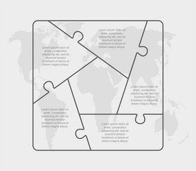 Diagram infographic for 5 steps star puzzle Vector Image