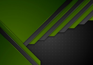 Black and green abstract tech background Vector Image