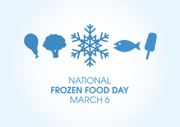 National frozen food day poster Royalty Free Vector Image