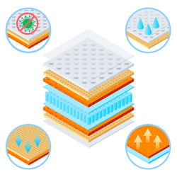 Two layers structure in 3d perspective glass wood Vector Image