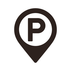 Parking map pin location pin gps Royalty Free Vector Image