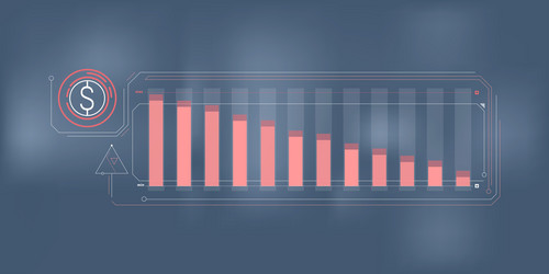 Abstract simple infographics about dollar price Vector Image