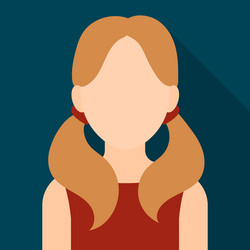 Girl Flat Icon Royalty Free Vector Image - VectorStock