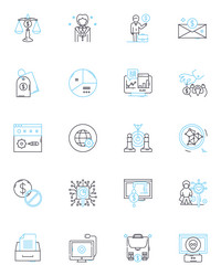 Artifice linear icons set deceit trickery Vector Image