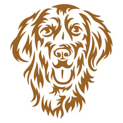 Labrador dog head printable stencil art Royalty Free Vector