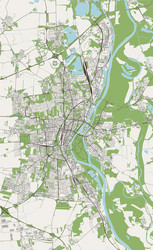Map city magdeburg germany Royalty Free Vector Image