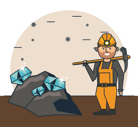 Mining cartoon Royalty Free Vector Image - VectorStock