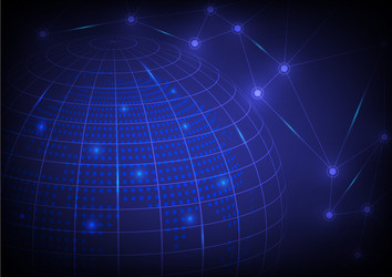 Abstract background with net world map Royalty Free Vector