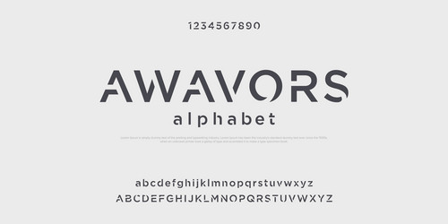 Alphabet font Royalty Free Vector Image - VectorStock