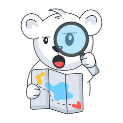 Bear searching Royalty Free Vector Image - VectorStock