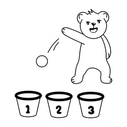 Bucket toss Royalty Free Vector Image - VectorStock