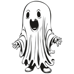 Ghostly entity in hand-drawn style Royalty Free Vector Image