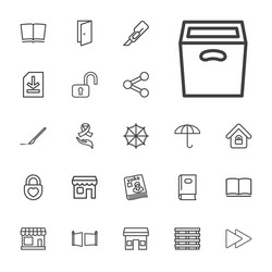 100 open icons Royalty Free Vector Image - VectorStock