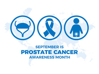 Prostate cancer awareness month poster Royalty Free Vector
