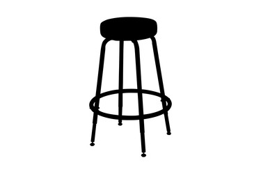 Stool silhouette Royalty Free Vector Image - VectorStock