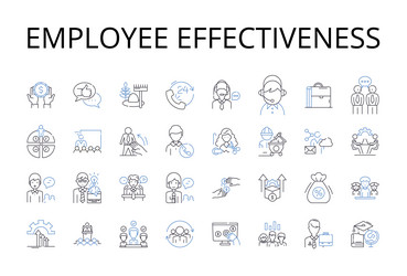 Teambuilding icons outline collection team Vector Image