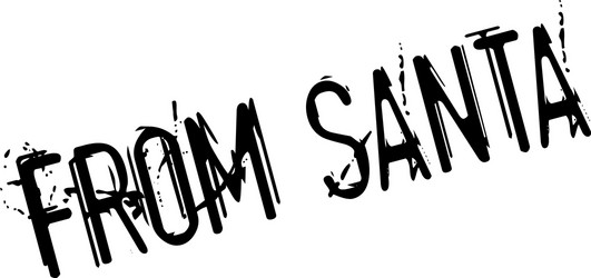 From santa rubber stamp Royalty Free Vector Image