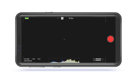 Ui ux design camera app for mobile shooting modes Vector Image