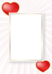 Valentine theme with heart frame design Royalty Free Vector