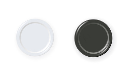 Black and white checkers chips 3d realistic round Vector Image