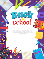 Back to school autumn sale poster Royalty Free Vector Image