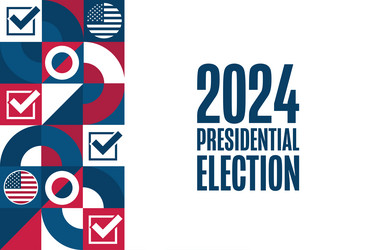 Presidential election 2024 template Royalty Free Vector