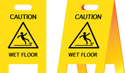 Caution wet floor Royalty Free Vector Image - VectorStock