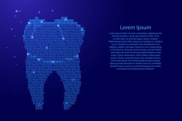 Tooth human root single abstract schematic Vector Image