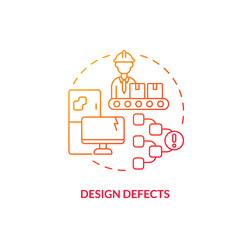 2d marketing defects gradient icon concept Vector Image